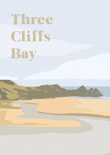 Three Cliffs – Welsh Prints