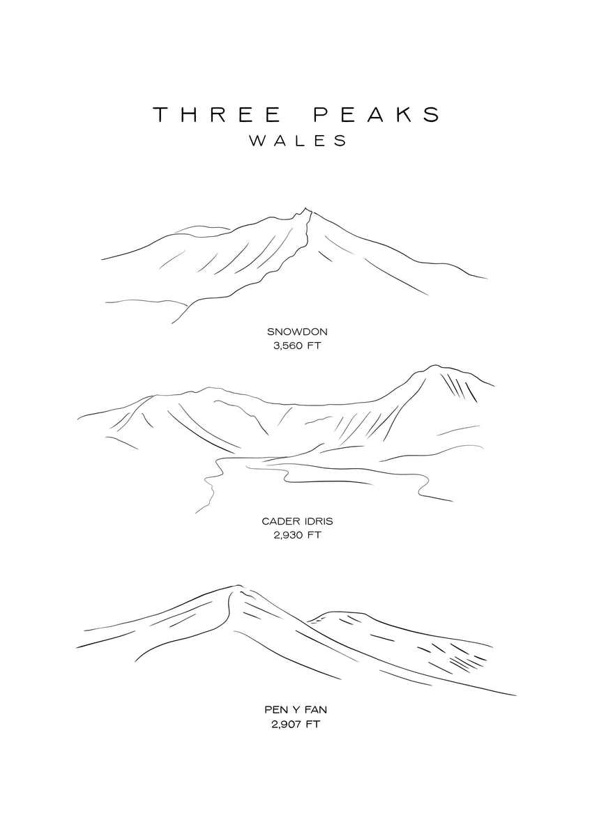 Three Peaks Wales – Welsh Prints